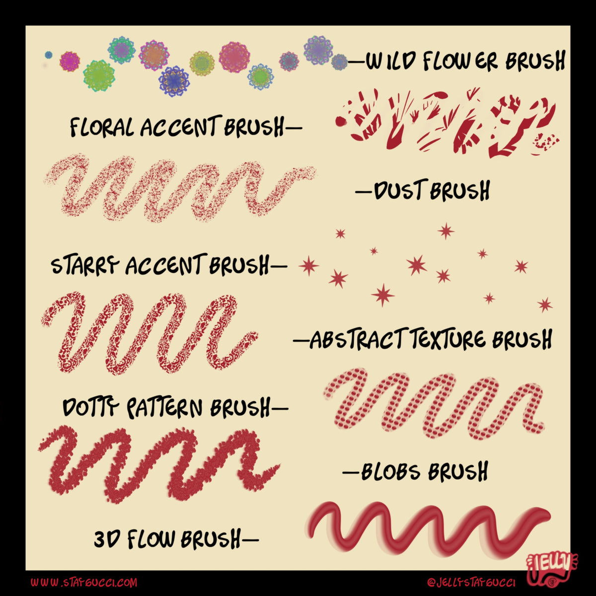 Stay Gucci Accent Brush Pack for Procreate – StayGucciNYC